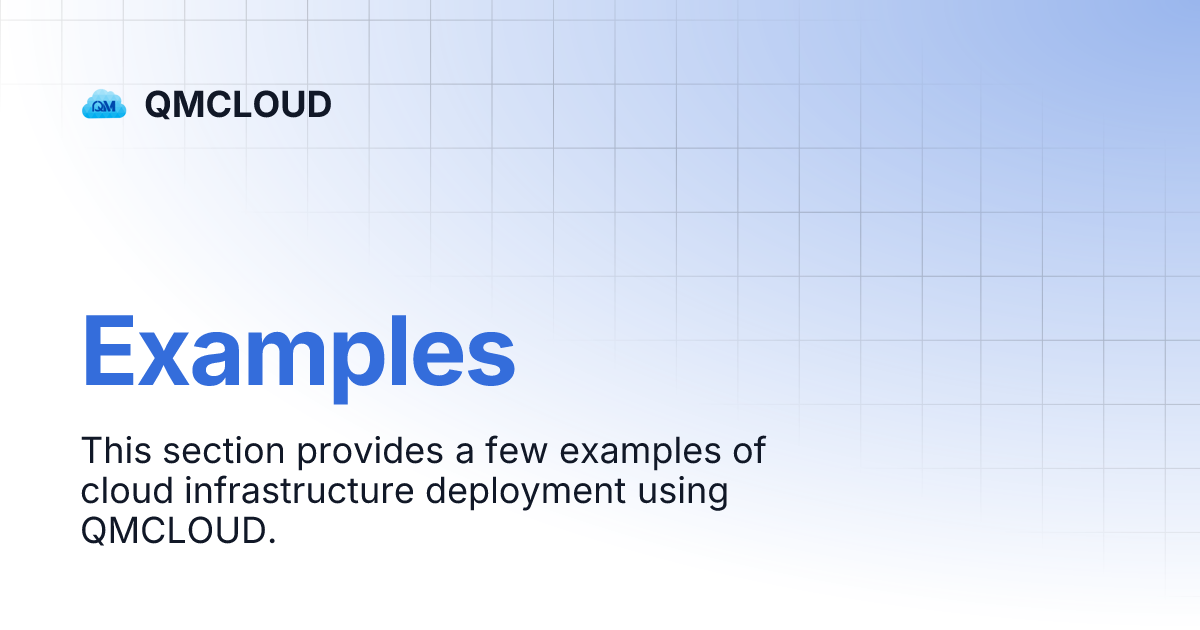 Examples | QMCLOUD